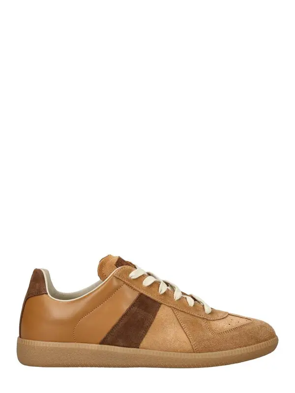 MAISON MARGIELA Leather-suede Replica Sneakers - Beige