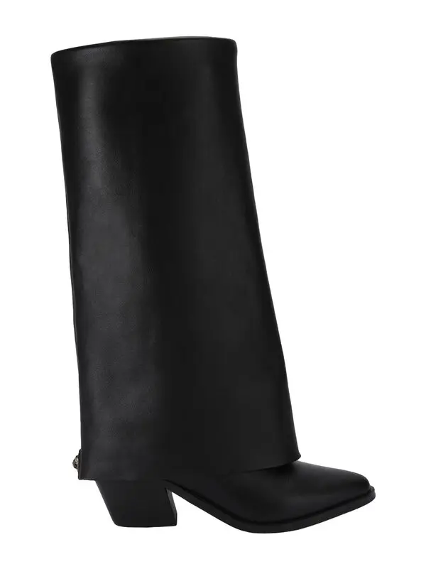 Kurt Geiger Leather Chiltern Foldover Boots 70 - Black