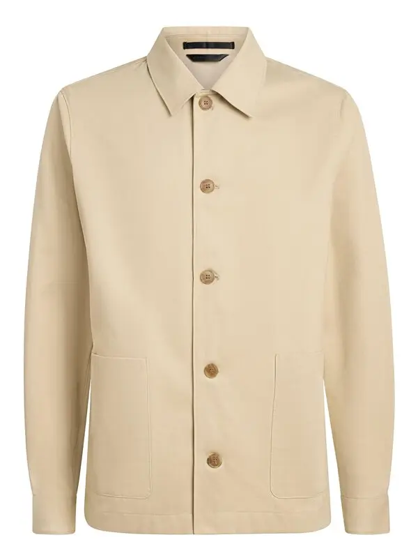 Sunspel Cotton Drill Chore Jacket - Brown