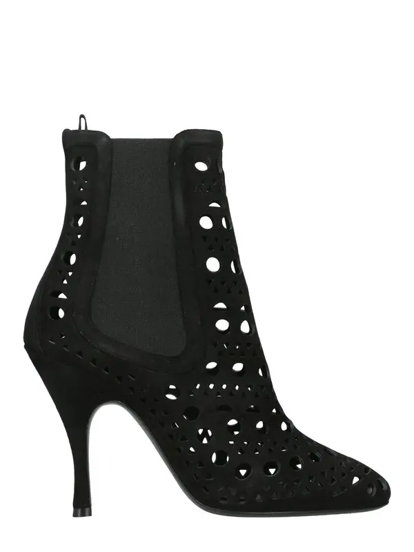 Alaïa Suede Vienne Heeled Chelsea Boots 100 - Black
