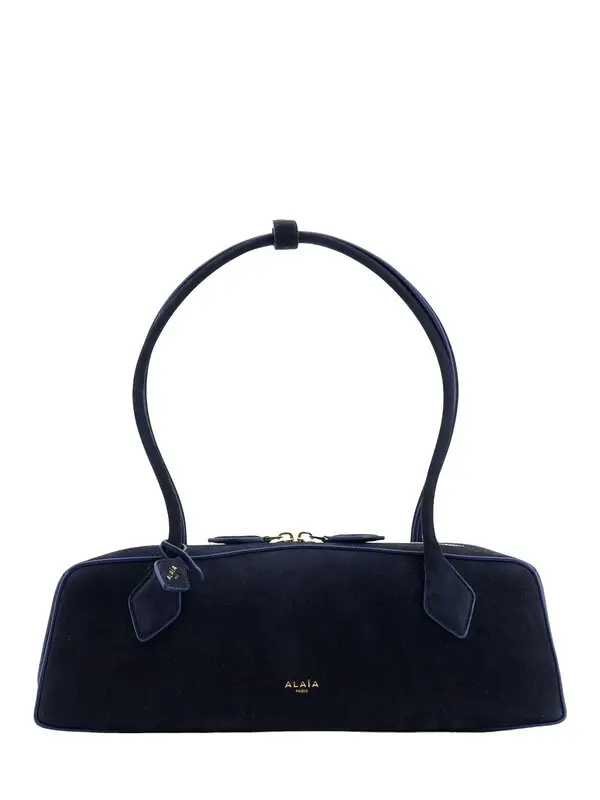 Alaïa Teckel Medium Suede Shoulder Bag - Blue