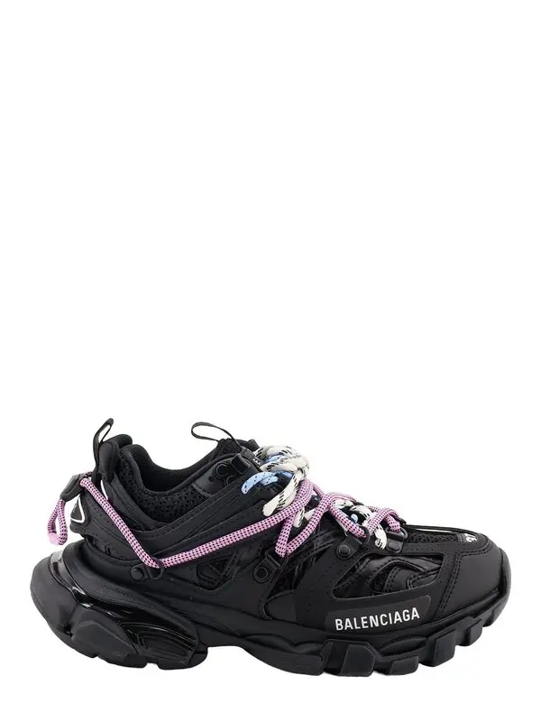 Balenciaga Mesh Track Sneakers With Double Laces - Black