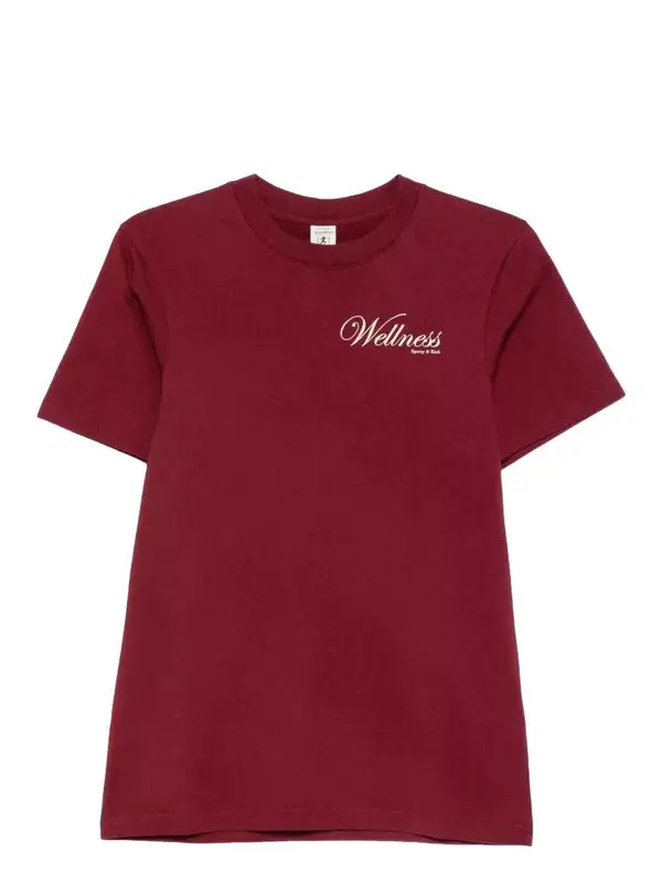 Sporty & Rich Wellness Logo-print T-shirt - Red