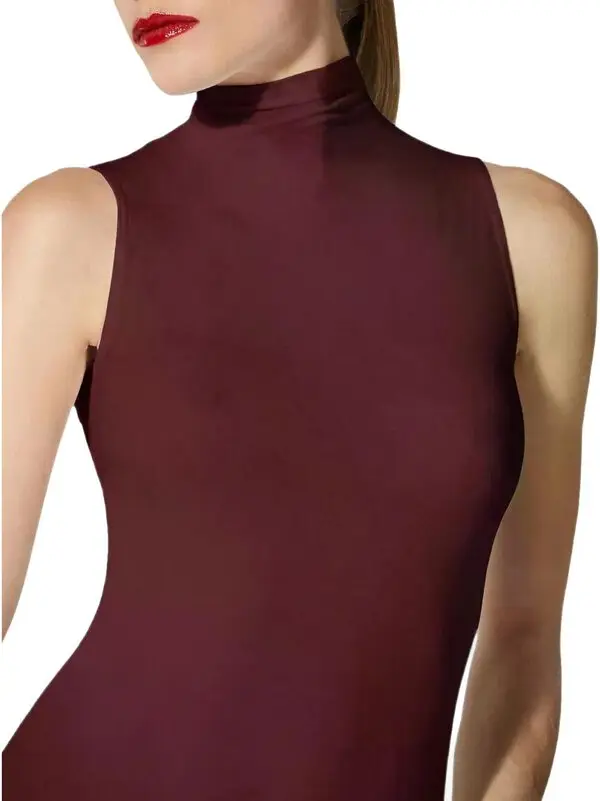 Wolford Sleeveless Turtleneck Bodysuit - Red