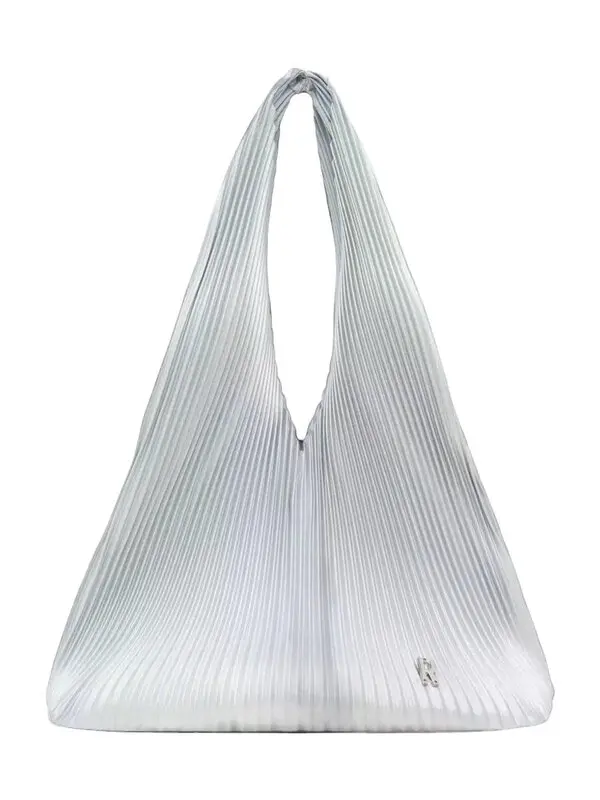 REPLEAT Mini Hobo Pleated Tote Bag - Silver