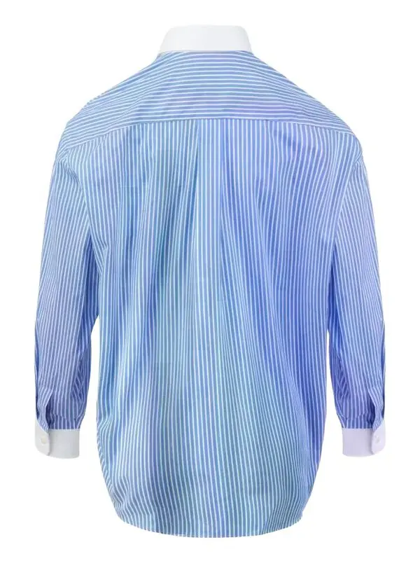 Sporty & Rich Ny Crest Oversized Shirt - Blue
