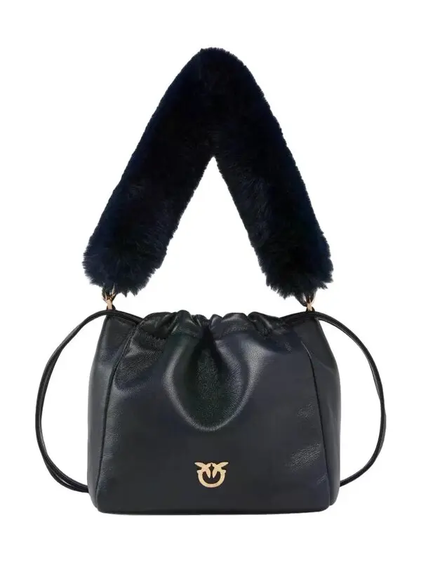Pinko Love Birds Leather Bag - Blue