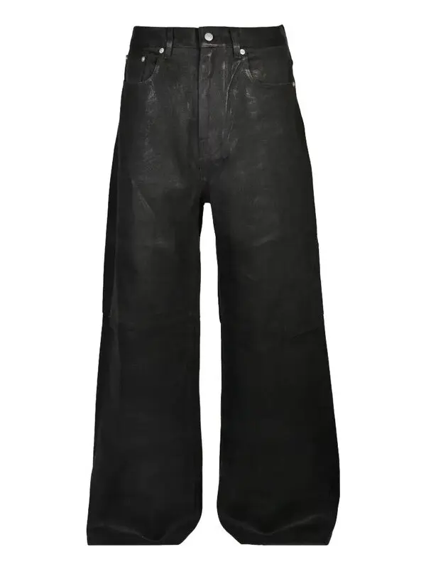 BREATH Coated Flared-hem Jeans - Black