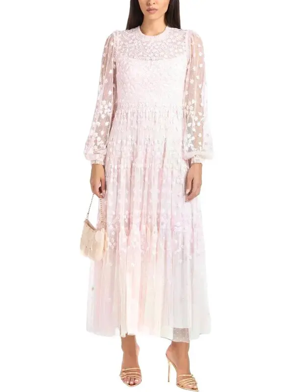 NEEDLE & THREAD Clover Sequin-embellished Maxi Dress - Pink