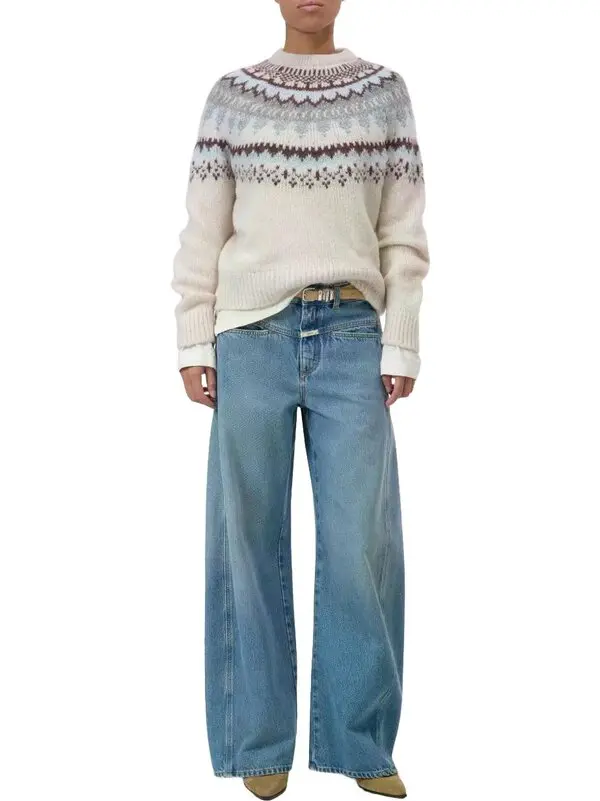 Closed Ribbed-trims Knit Sweater - Neutrals