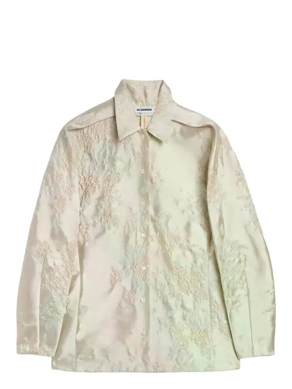 JIL SANDER Cloqué Shirt - Neutrals