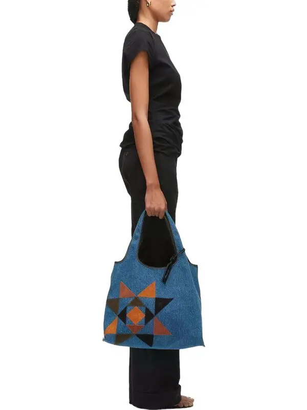 3.1 Phillip Lim Mini Suede-patchwork Tote Bag - Blue