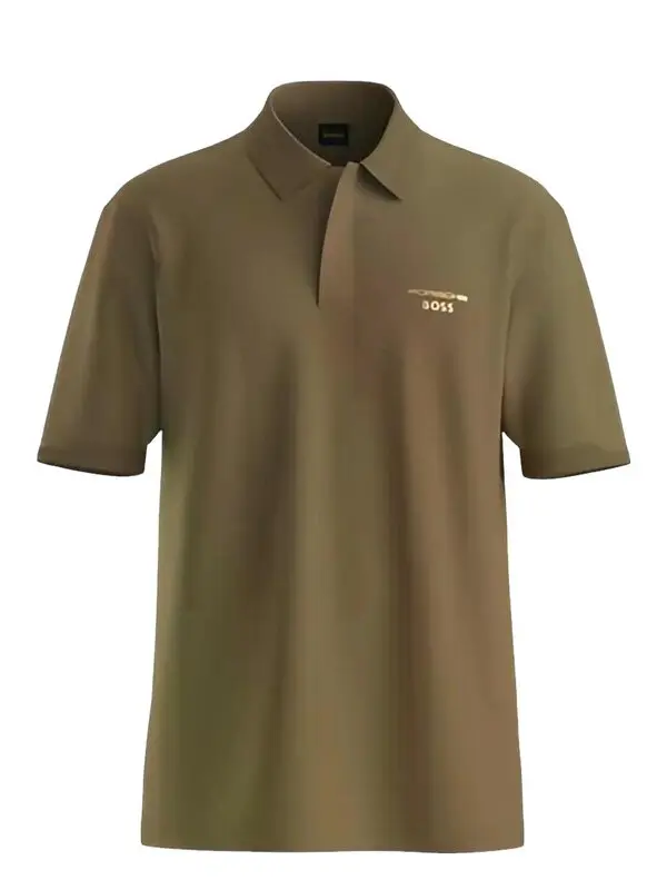 BOSS Logo-print Short-sleeve Polo Shirt - Green