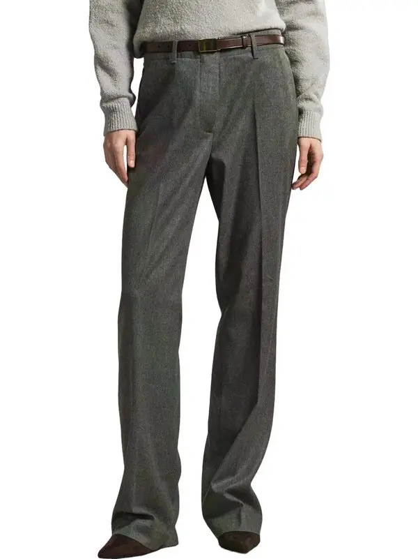 CRUNA Jacqueline Pressed-crease Trousers - Grey