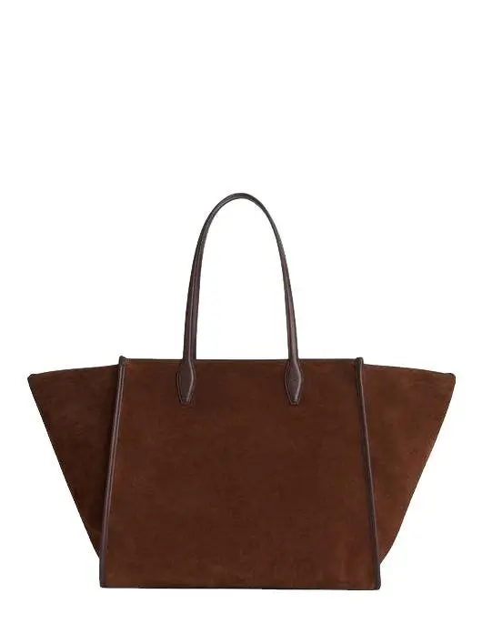 Madewell The Lexington Overnighter Suede Zip Tote - Rich Brown Multi