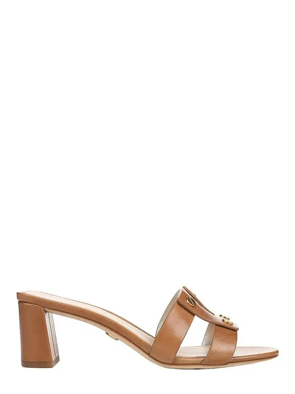 Veronica Beard Via Mid-heel Sandal - Honey