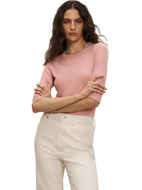 Veronica Beard Auclair Knit T-shirt - Petal