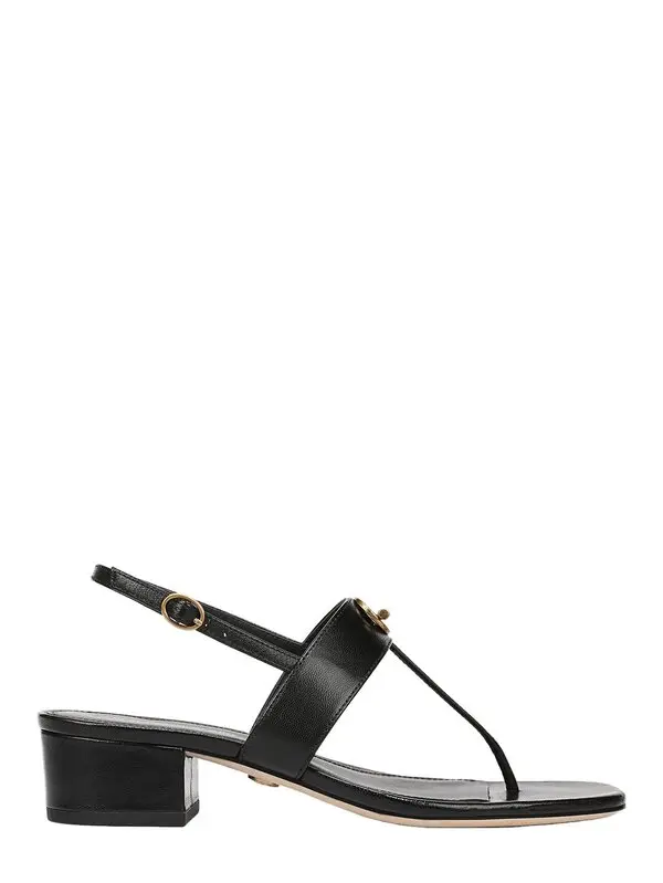 Veronica Beard Andie Anchor Toggle Sandal - Black
