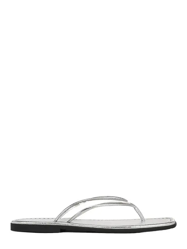 Veronica Beard Clea Jelly Flip-flop Sandal Silver Clear - Silver/clear