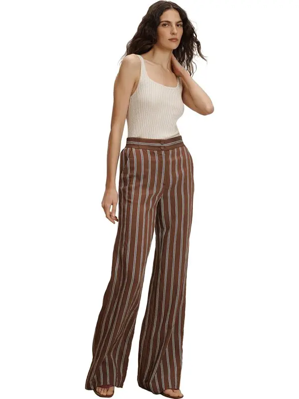 Veronica Beard Carraway Wide-leg Pant - Dark Mocha