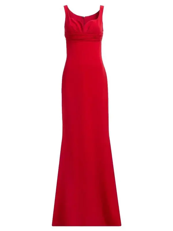 Elie Saab Ruched-bodice Maxi Dress - Red