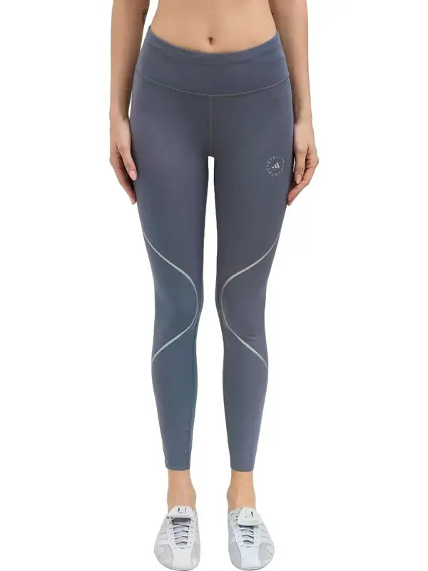 Adidas By Stella McCartney Logo-print Performance Leggings - Blue