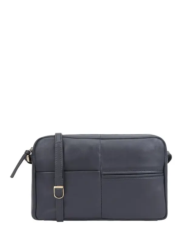 LLOYD BAKER LONDON Batian Leather Crossbody Bag - Blue