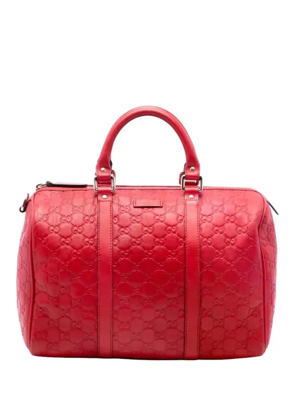 Gucci 2016-2026 Medium Guccissima Joy Boston Bag - Red