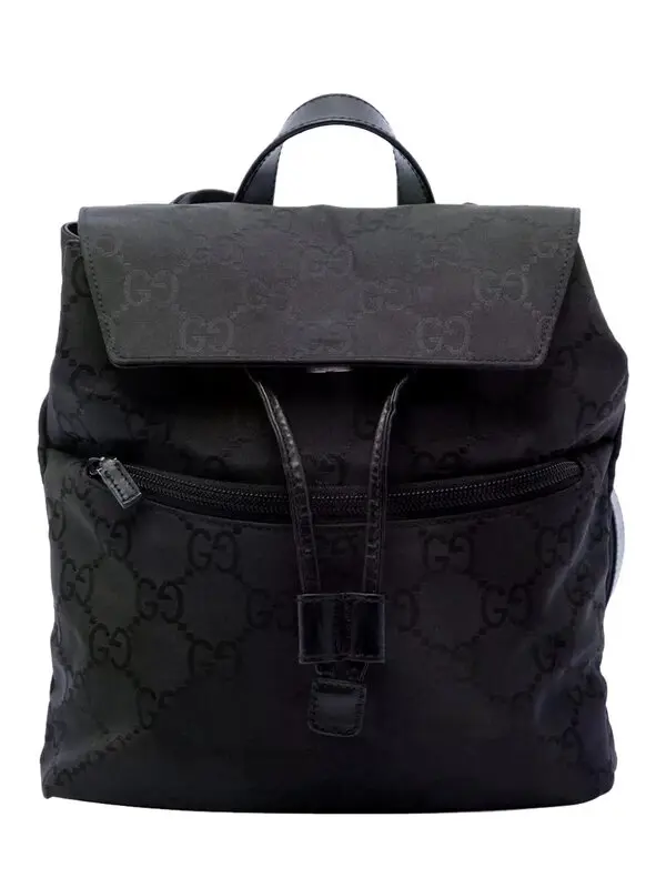 Gucci 2000-2015 Gg Nylon Backpack - Black
