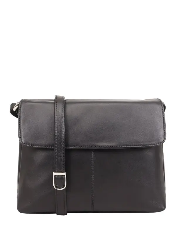 LLOYD BAKER Kheda Leather Crossbody Bag - Black