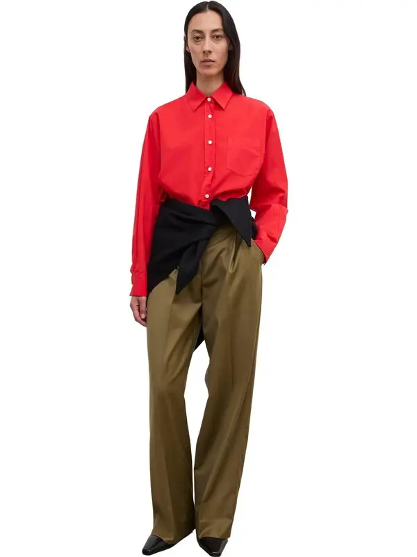 HOUSE OF DAGMAR Classic Poplin Shirt - Red