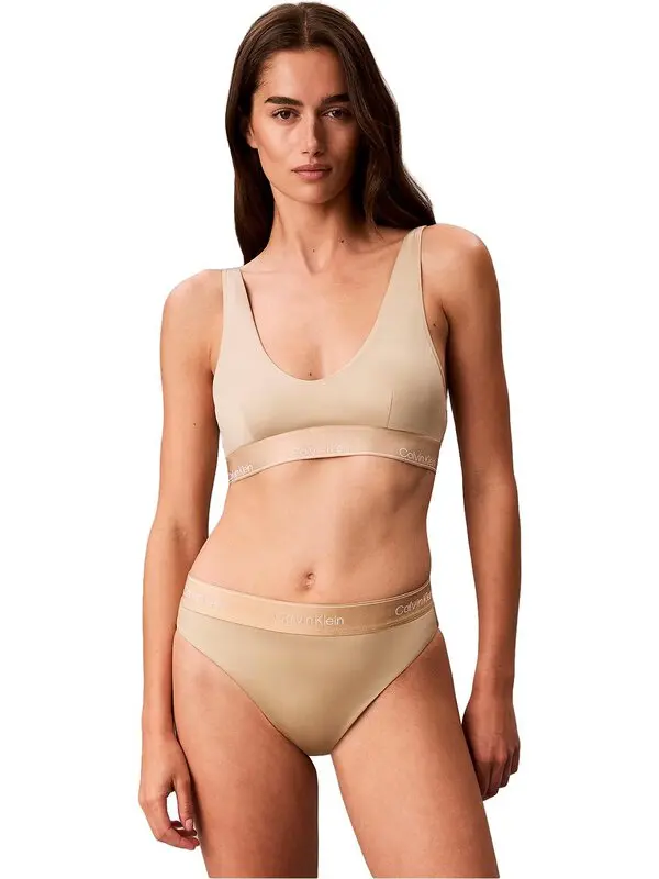Calvin Klein Icon Shine Swim Bralette - White Pepper