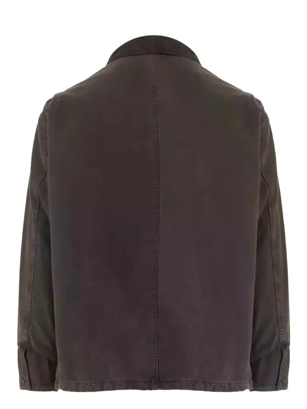 Emporio Armani Logo-plaque Cotton Jacket - Brown