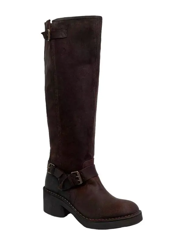 Fly London Buckle-detail Knee-high Boots - Brown