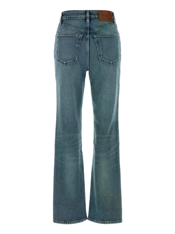 Calvin Klein Faded-effect Straight-leg Jeans - Blue
