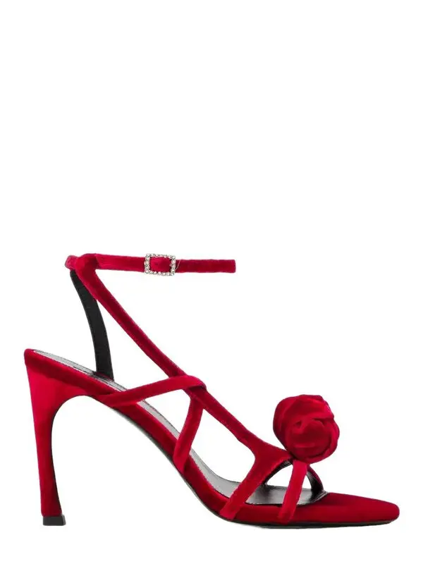 ROTATE BY BIRGER CHRISTENSEN Velvet Sandals - Red