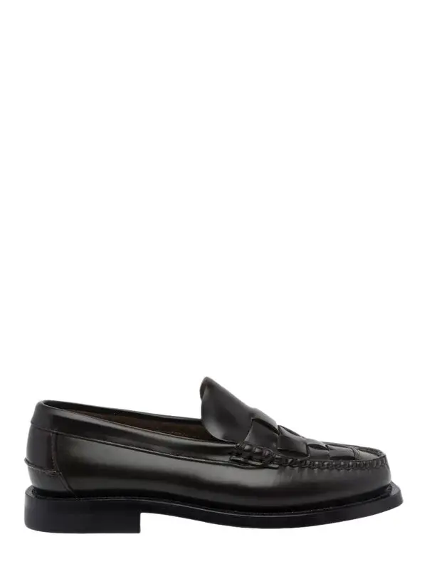 Hereu Nombela Woven Leather Loafers - Brown