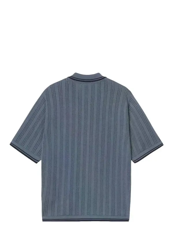 Carhartt Work In Progress Ramsey Pointelle-knit Polo Shirt - Blue