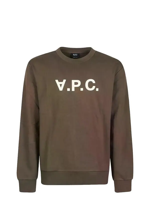 A.p.c. Logo-print Sweatshirt - Brown