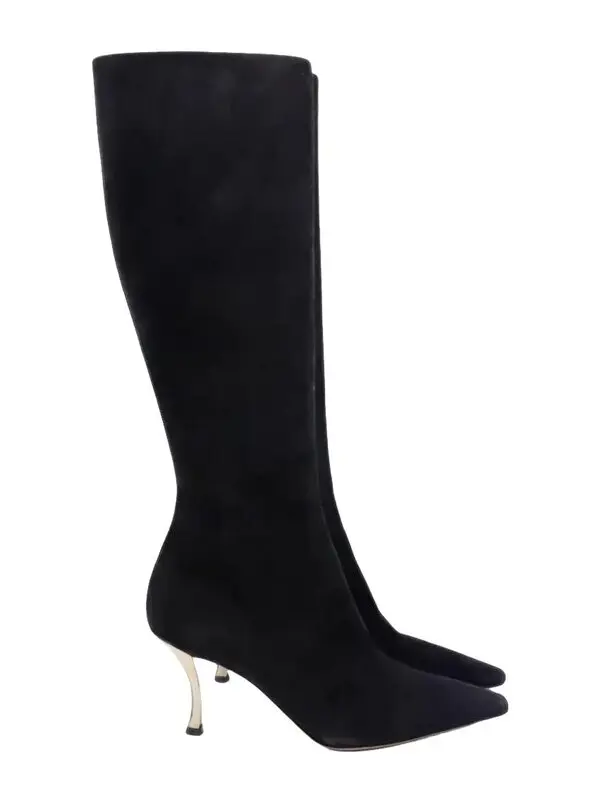 Dior Knee-high Suede Boots - Black