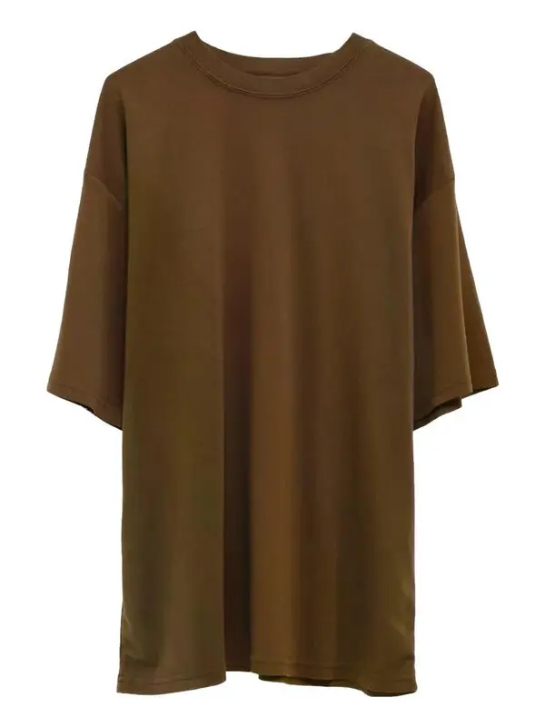 LAUREN MANOOGIAN Interlock Oversized Crew-neck T-shirt - Brown