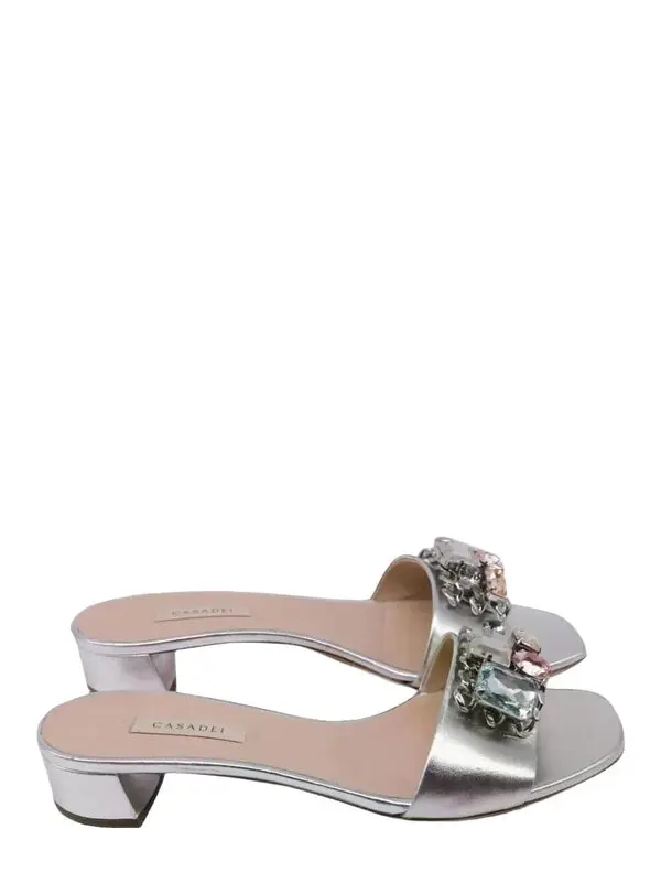 Casadei Crystal-embellished Sandals - Silver