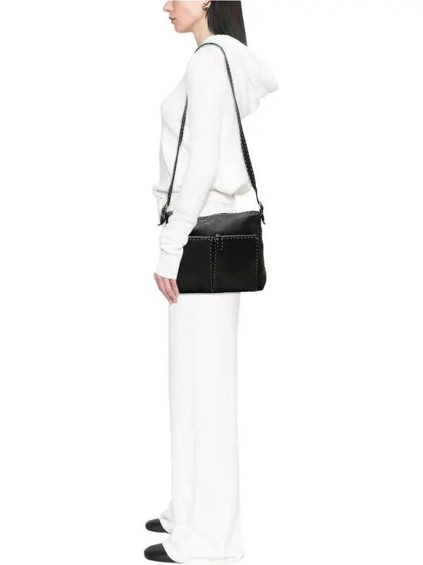 Fendi 2000-2010 Leather Selleria Crossbody Bag - Black