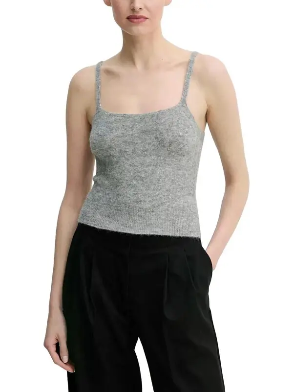 Samsøe Samsøe Sanoura Square-neck Top - Grey