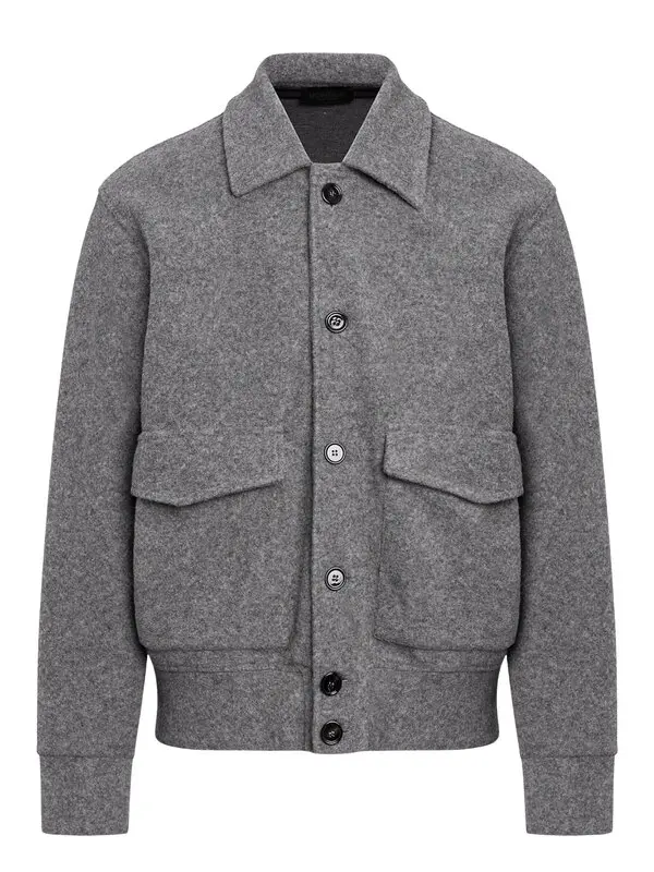 DONDUP Wool-blend Bomber Jacket - Grey