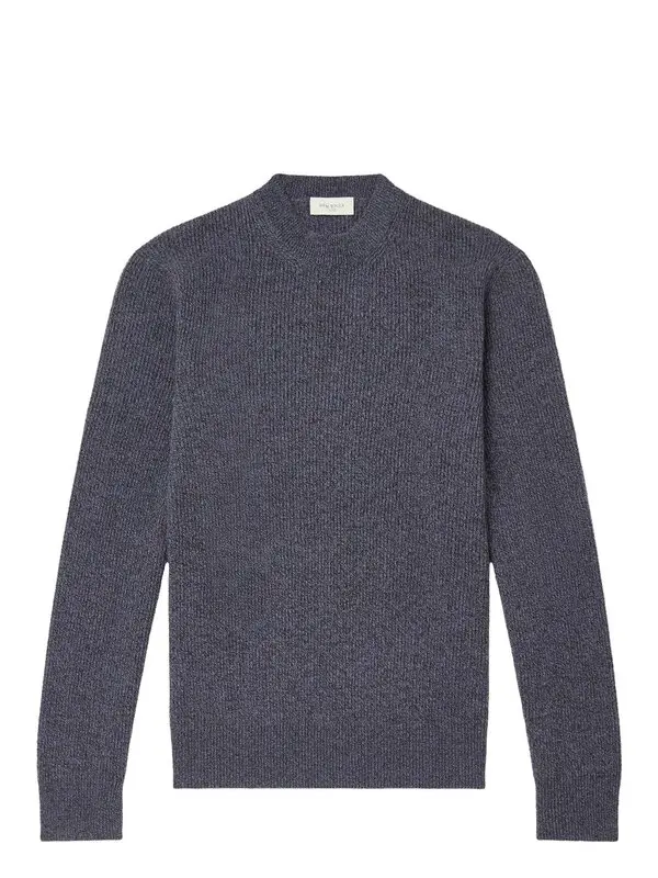 PIACENZA CASHMERE 1733 Ribbed Cashmere Sweater - Gray