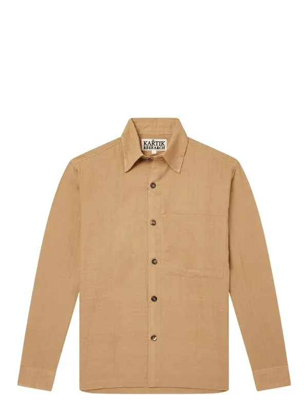 KARTIK RESEARCH Checked Cotton Shirt - Neutrals