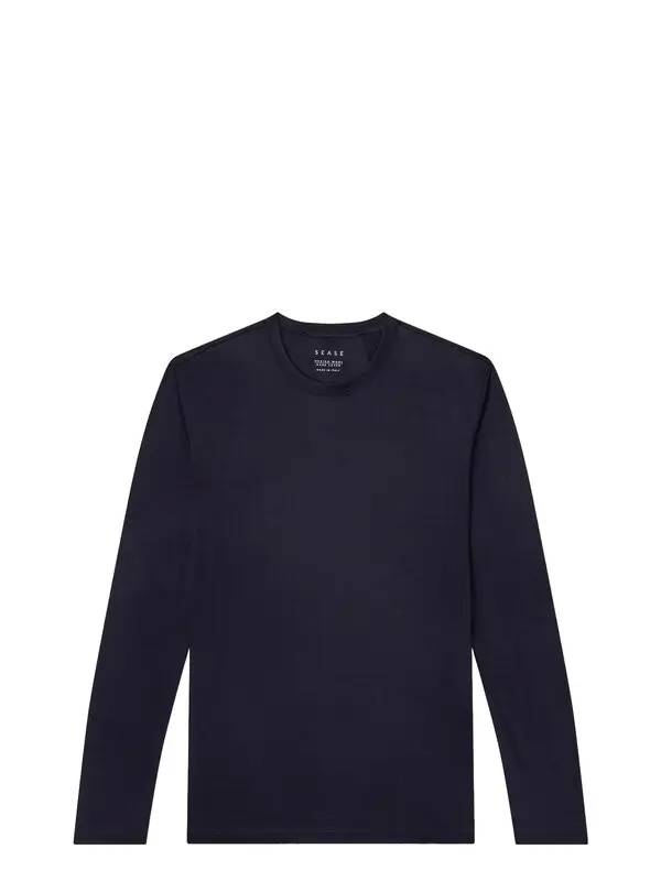 Sease Virgin Wool-jersey Ski Base Layer - Blue