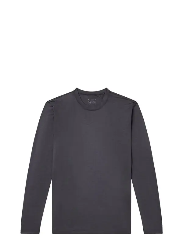 Sease Virgin Wool-jersey Ski Base Layer - Gray