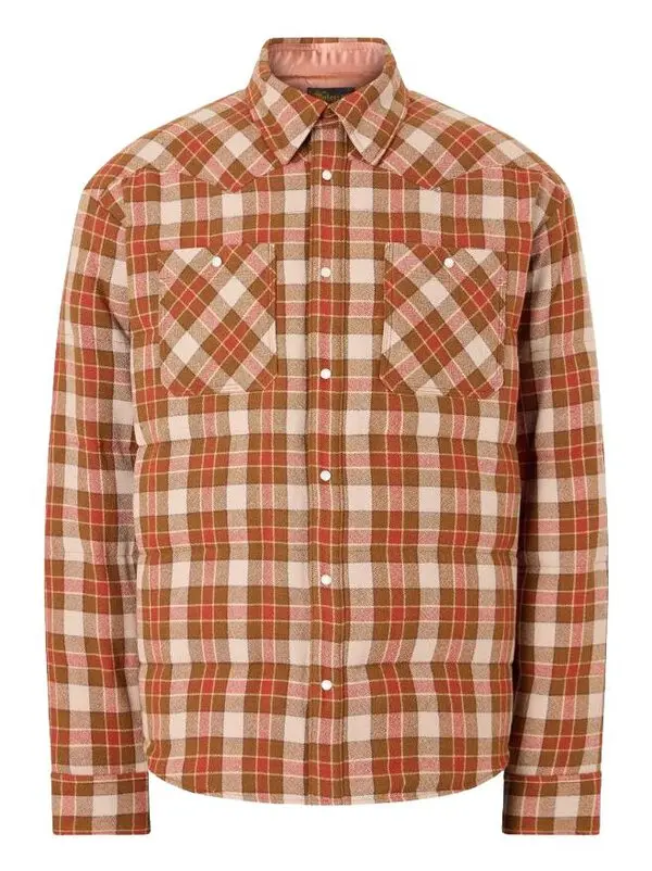 Visvim Kerchief Checked Wool And Linen-blend Down Jacket - Red